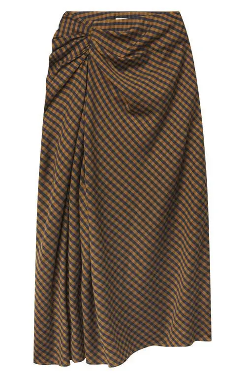 A.L.C. Jean Gingham Midi Skirt