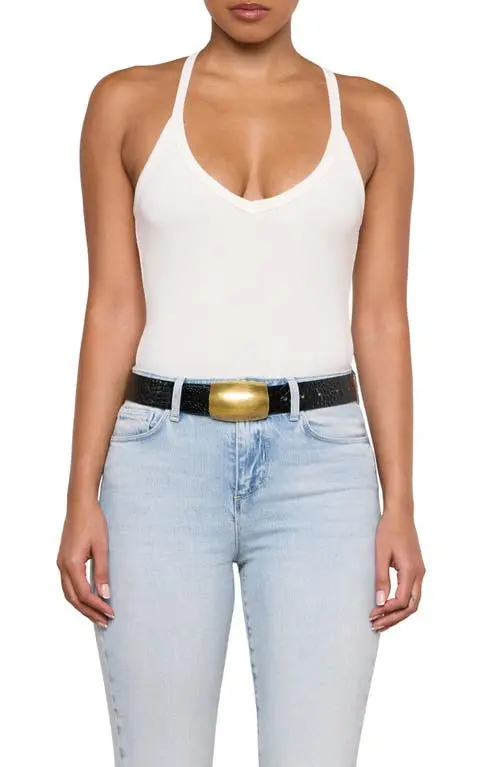 L'Agence Wrenna Racerback Bodysuit - White
