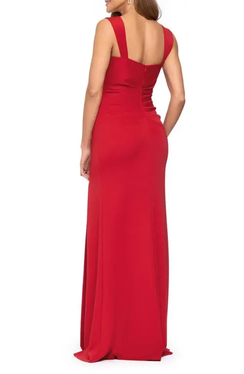 XSCAPE EVENINGS Scuba Knit Column Gown