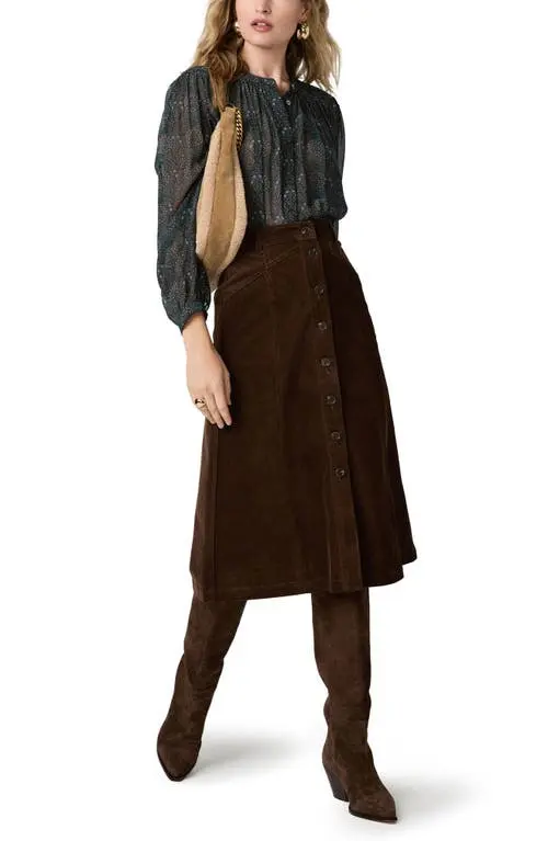 Paige Suri Floral Silk Button-up Shirt