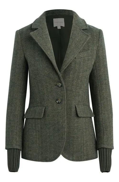 FAVORITE DAUGHTER The City Herringbone Wool Blend Blazer