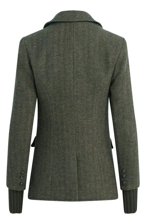 FAVORITE DAUGHTER The City Herringbone Wool Blend Blazer