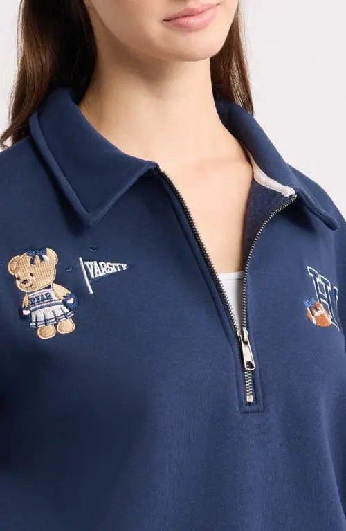 HAPPY CAMP3R Varsity Graphic Quarter Zip Pullover
