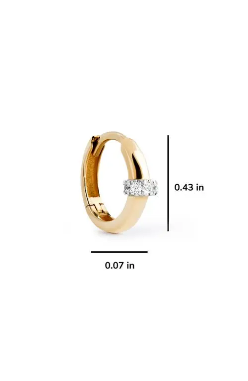 ANA LUISA Solid Yellow Diamond Link Huggie Hoops