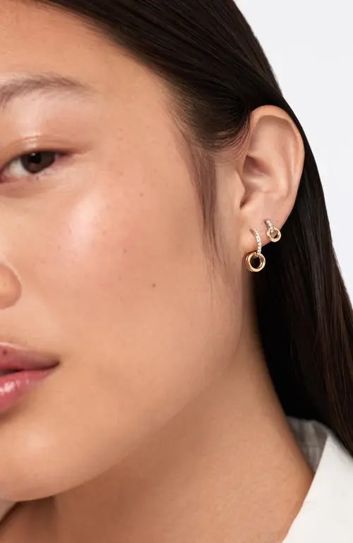 ANA LUISA Solid Yellow Golddiamond Links Studs