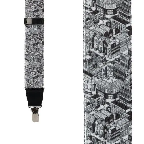 CROOKHORNDAVIS The City Scape 35mm Clip End Elastic Braces