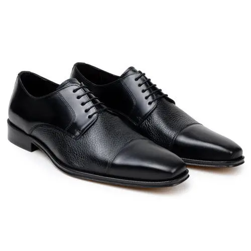 BELVEDERE Alexander Cap Toe Derby - Black