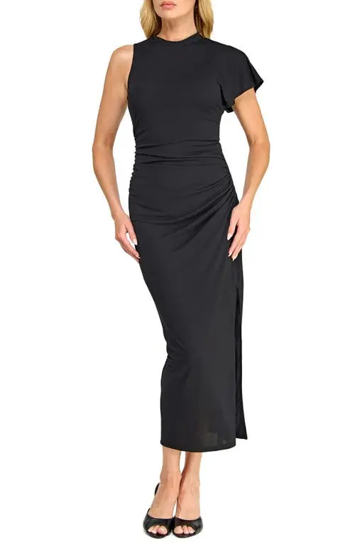 SOCIALITE Ruched Asymmetric Maxi Dress