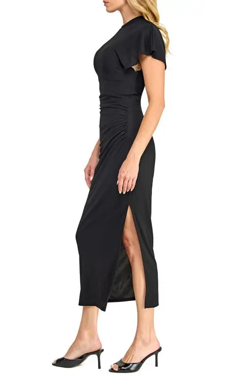 SOCIALITE Ruched Asymmetric Maxi Dress