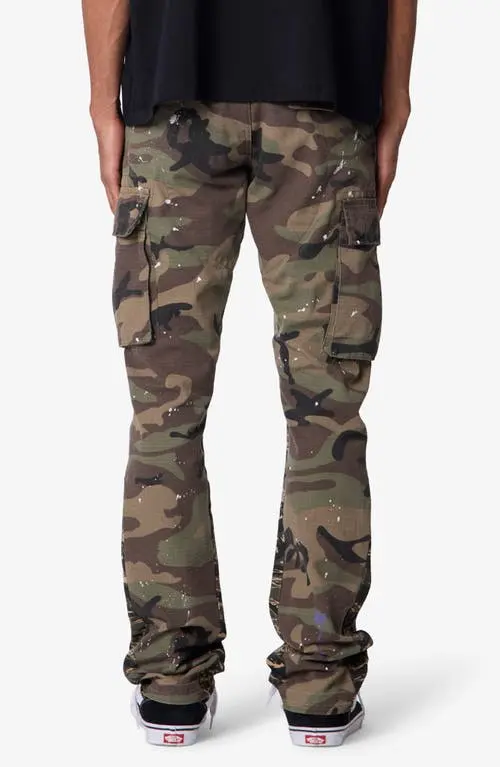 Mnml Paint Splatter Print Cotton Cargo Pants
