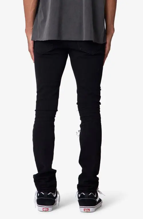 Mnml Rhinestone Detail Ripped & Distressed Skinny Jeans