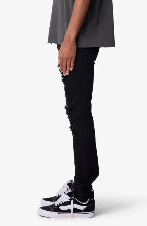 Mnml Rhinestone Detail Ripped & Distressed Skinny Jeans