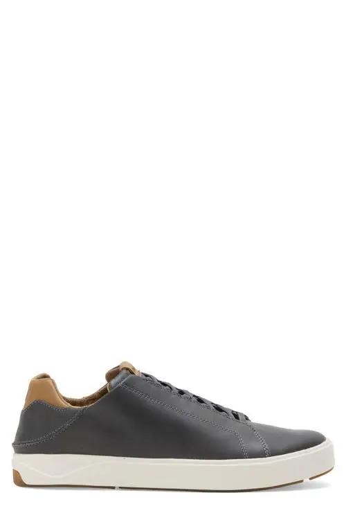 Olukai Laeahi Li Nolu Leather Sneaker - Rock/tan