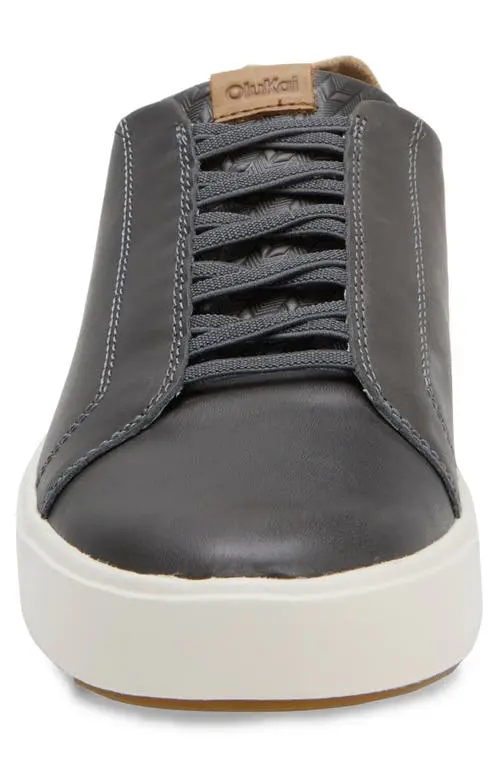 Olukai Laeahi Li Nolu Leather Sneaker - Rock/tan