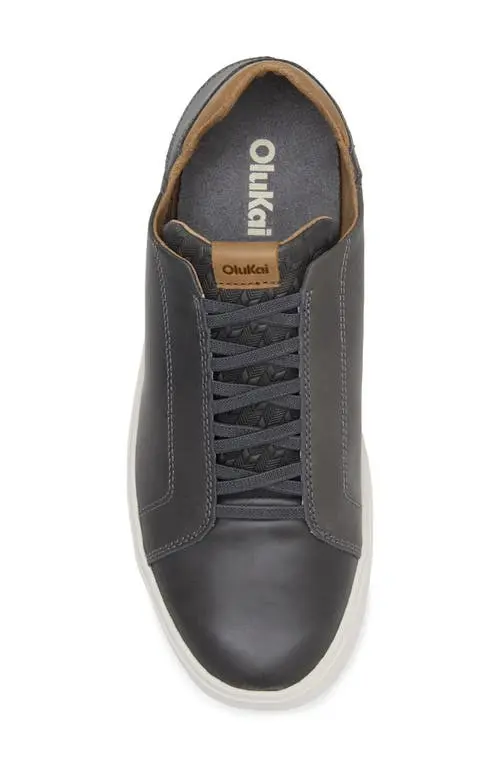 Olukai Laeahi Li Nolu Leather Sneaker - Rock/tan
