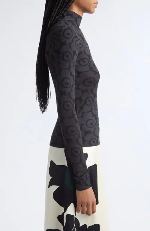 Marimekko Unikko Vilpotus Wool Turtleneck Top