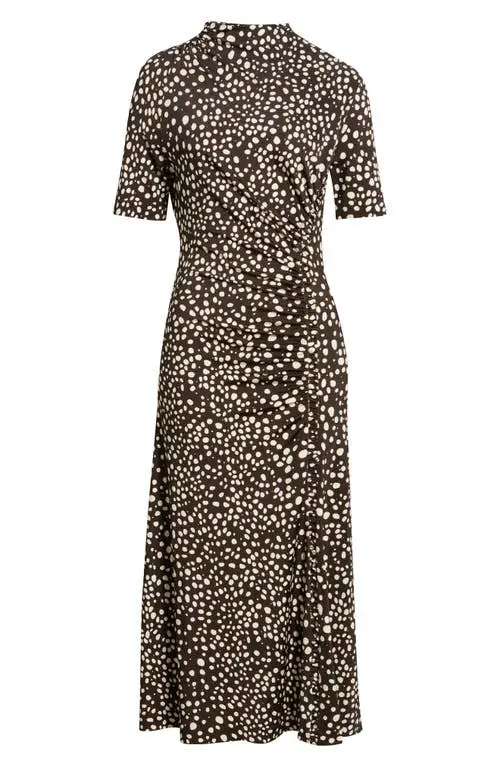 BOSS Endre Print Midi Dress - Mole Dot