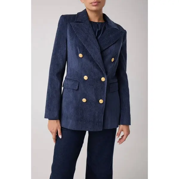 MARCIANO Lille Double Breasted Blazer - Daring Ocean Multi