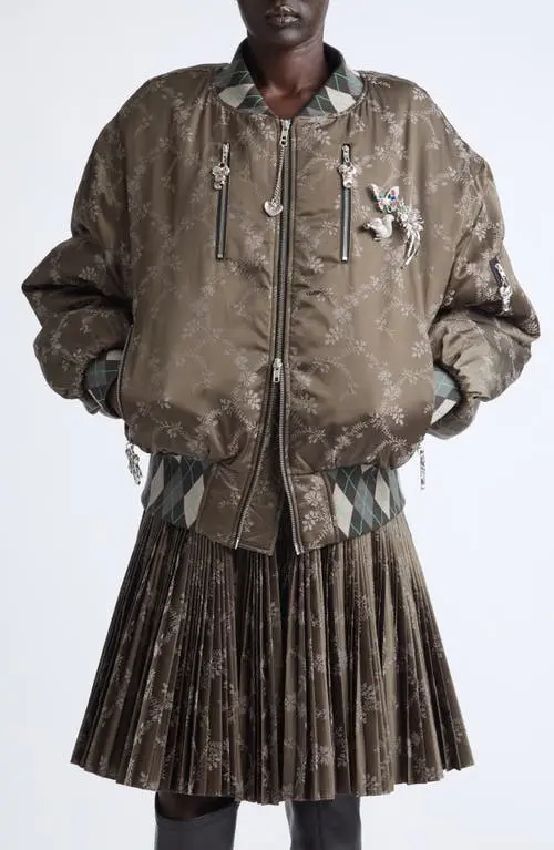 CHOPOVA LOWENA Crescent Bomber Jacket - Brown