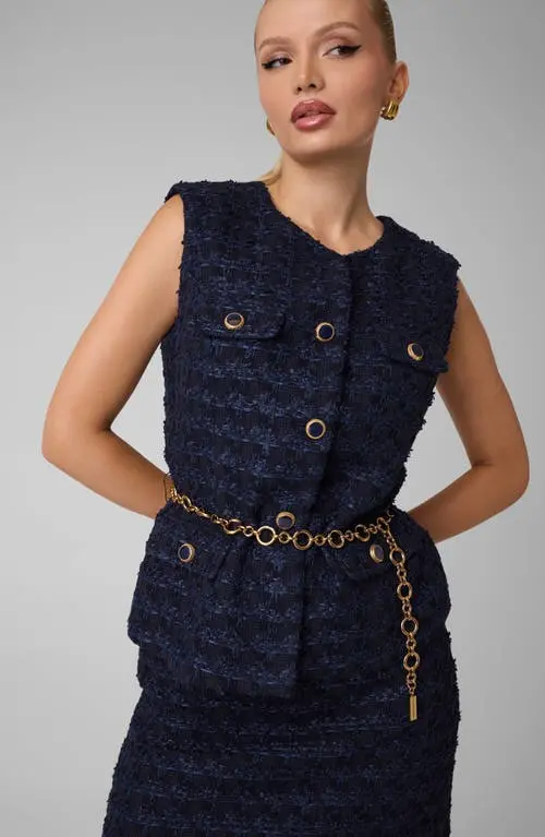MARCIANO Geneve Belted Boucle Vest
