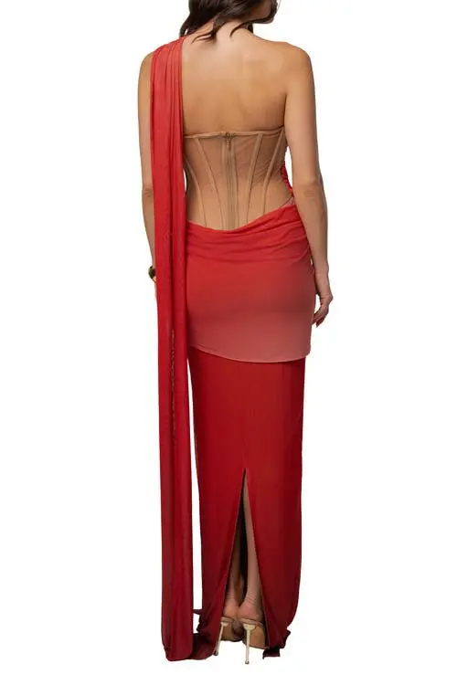 JLUXLABEL Empress Of Hearts Mesh Gown
