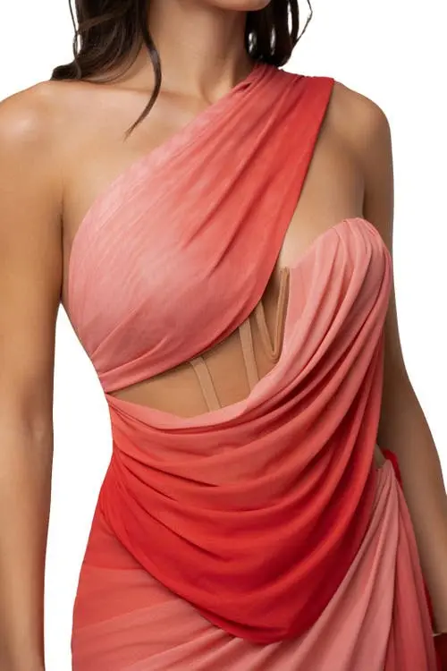 JLUXLABEL Empress Of Hearts Mesh Gown
