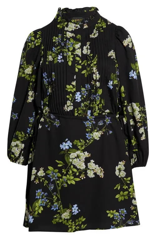 SUGARLIPS Marie Pleated Long Sleeve Minidress