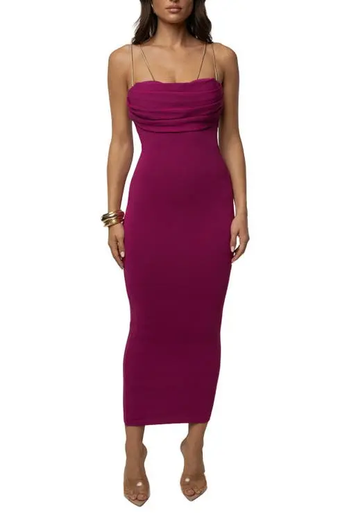 JLUXLABEL La Lune Drape Midi Dress