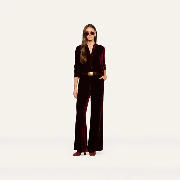 L'Agence Cosette Velvet Shirt