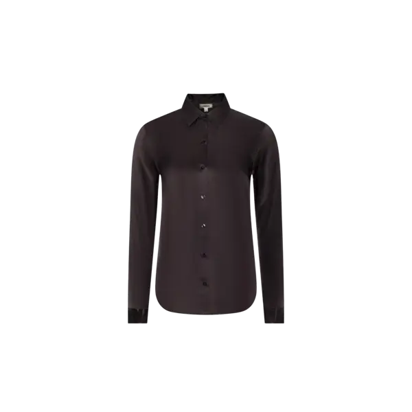 L'Agence Tyler Silk Blouse Top - Dark Java