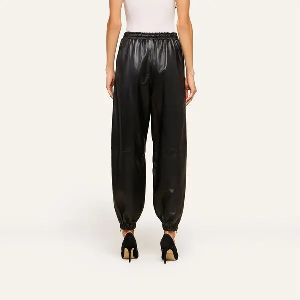 L'Agence Mariko Leather Jogger Pants
