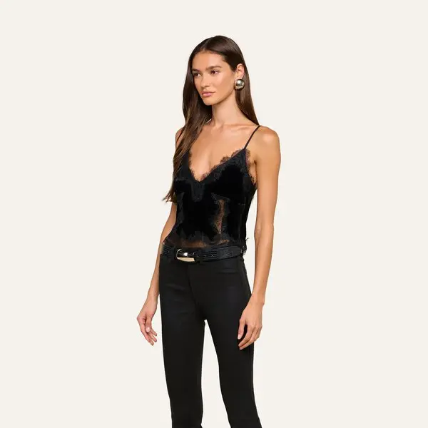 L'Agence Kimber Velvet Lace Camisole