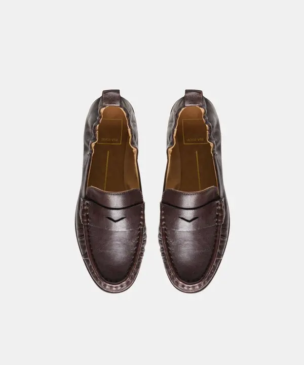 DOLCEVITA Ramzie Loafers - Chocolate Leather