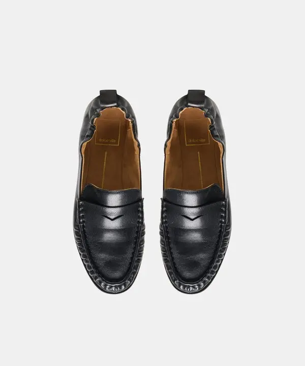 DOLCEVITA Ramzie Loafers - Black Leather