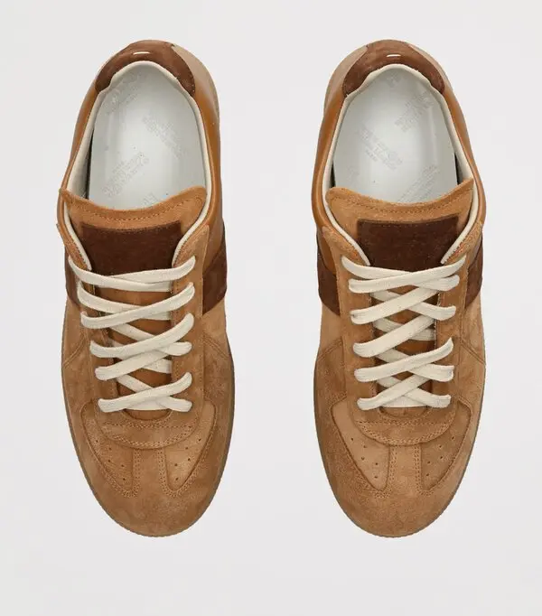 MAISON MARGIELA Leather-suede Replica Sneakers - Beige