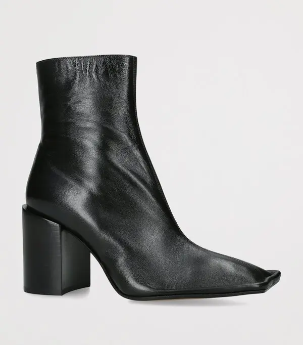 MAISON MARGIELA Leather Piped Ankle Boots 85