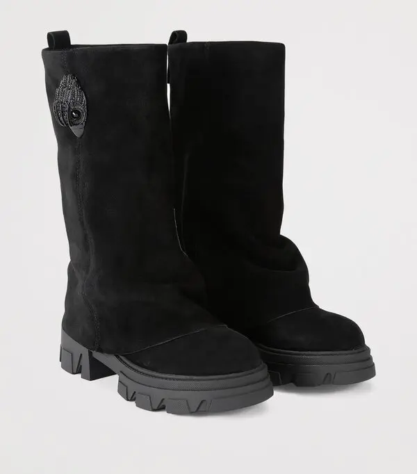 Kurt Geiger Suede Stomp Foldover Boots 50