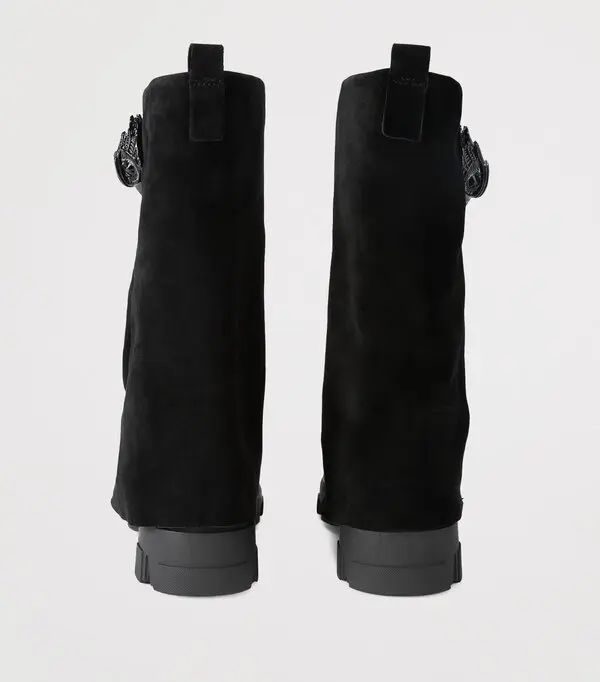 Kurt Geiger Suede Stomp Foldover Boots 50