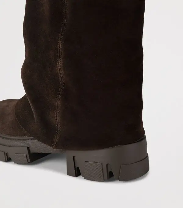 Kurt Geiger Suede Stomp Foldover Boots 50