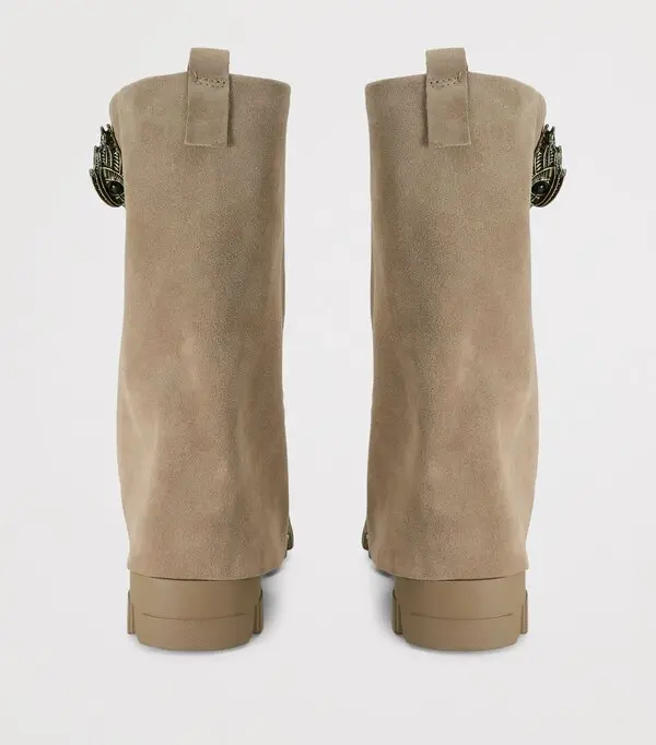 Kurt Geiger Suede Stomp Foldover Boots 50