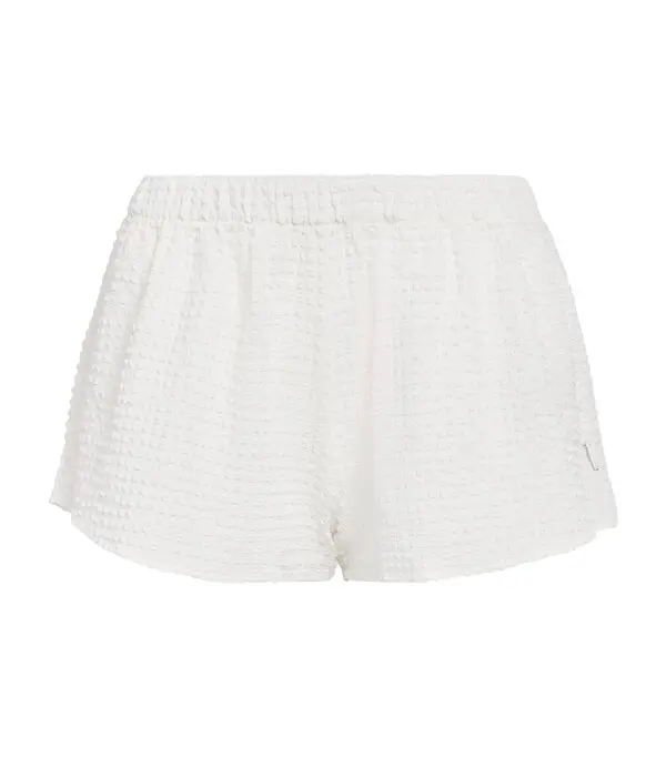 Hunza G Seersucker Elasticated Shorts - White