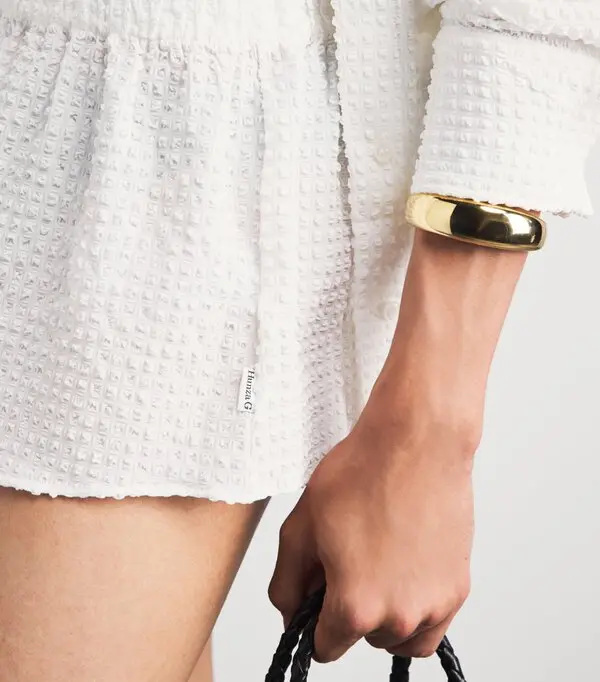 Hunza G Seersucker Elasticated Shorts - White