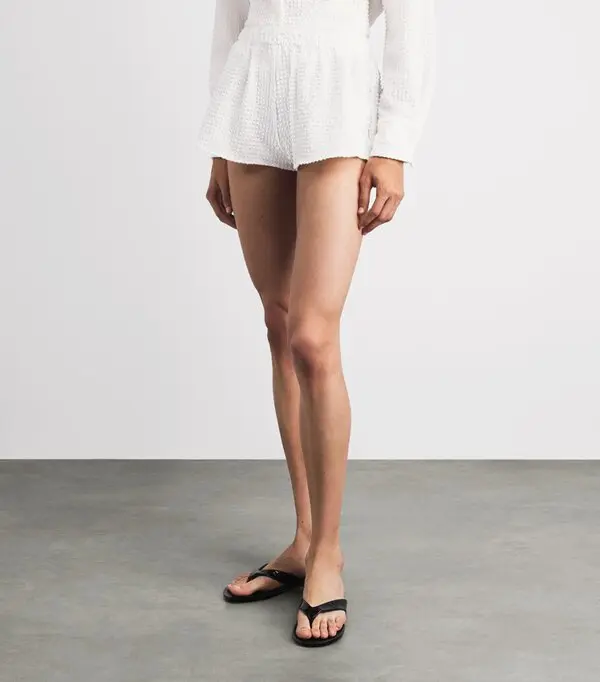 Hunza G Seersucker Elasticated Shorts - White