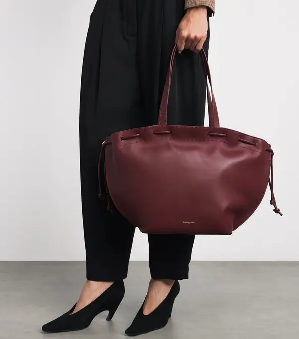 Claudie Pierlot Leather Drawstring Tote Bag