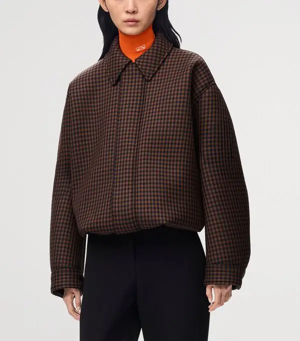 Loewe Wool-blend Drawstring Jacket - Brown