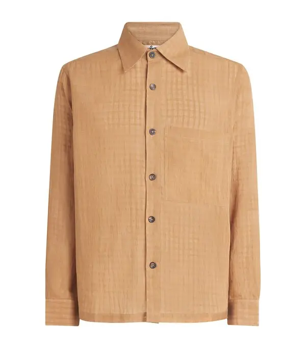 KARTIK RESEARCH Cotton Check Shirt - Beige