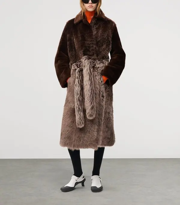 Loewe Shearling Hand-dyed Coat