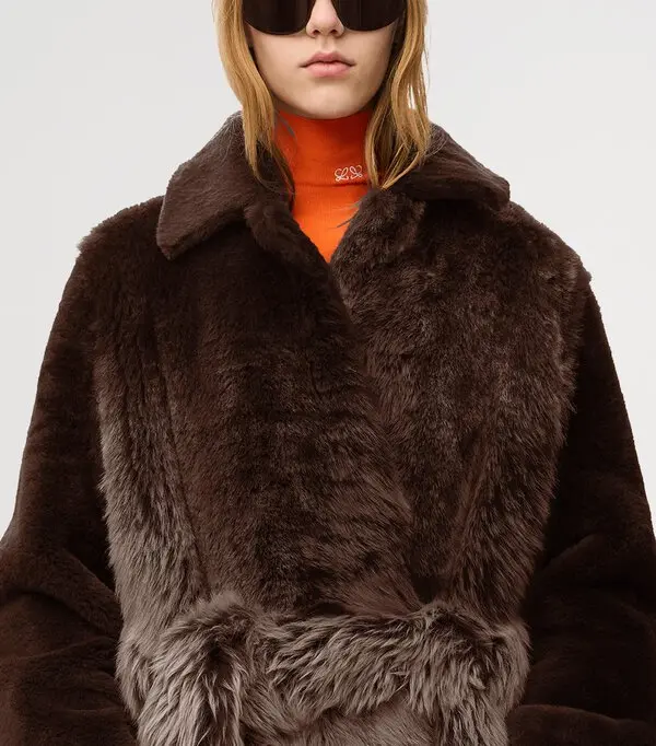 Loewe Shearling Hand-dyed Coat
