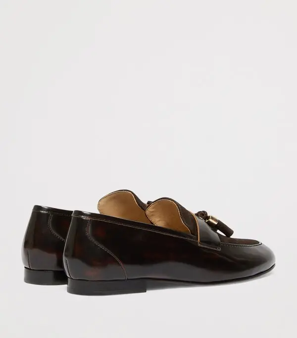 Marina Rinaldi Leather-suede Moccasins
