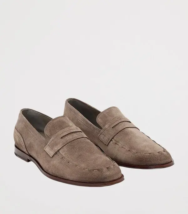 ALLSAINTS Suede Jules Stitch Loafers